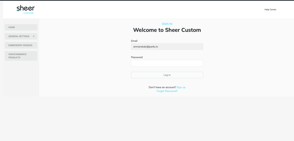 Getting Started - Sheer Custom