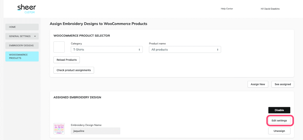 Assign Embroidery Design to WooCommerce Categories - Sheer Custom Assign Embroidery Design to WooCommerce Categories - Sheer Custom